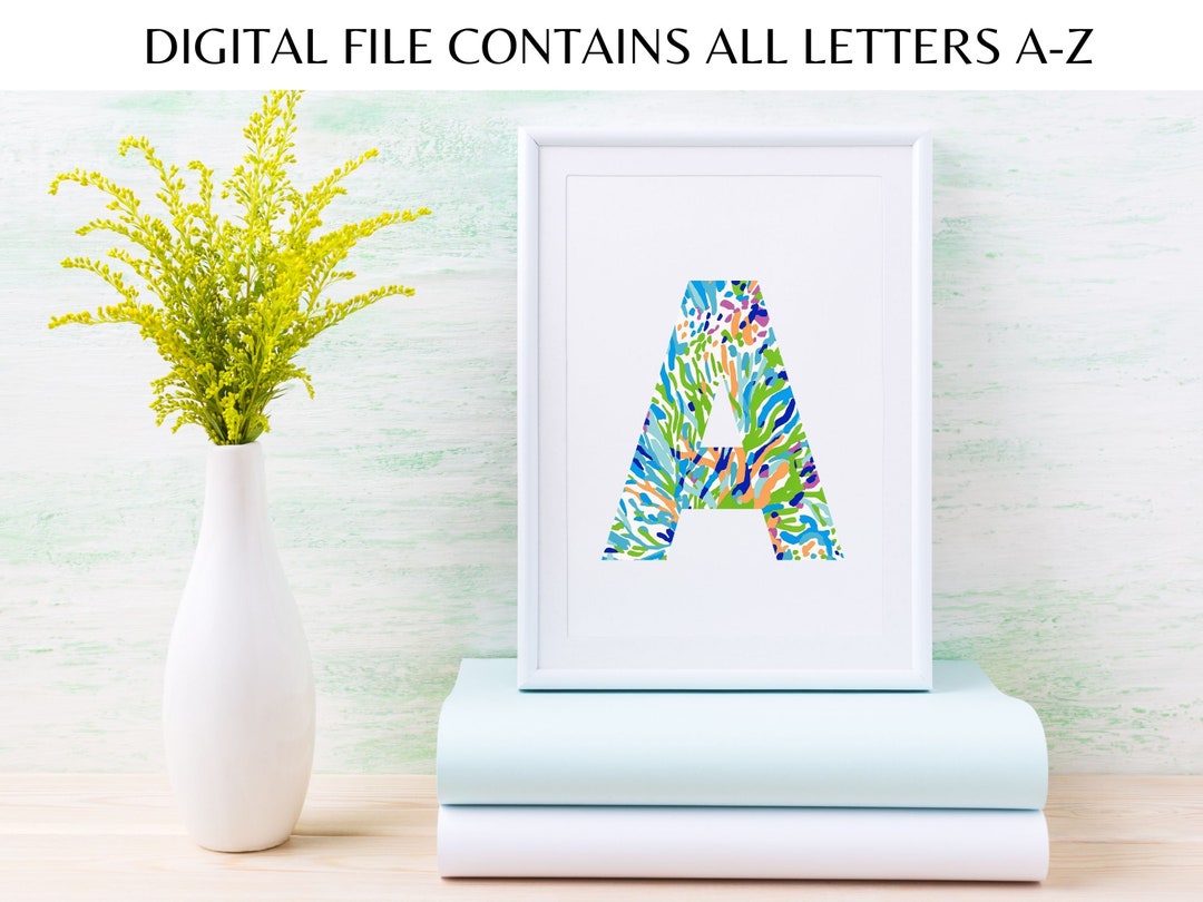 Lilly P Inspired Printable A-Z Letter Art, All Letters of the Alphabet ...
