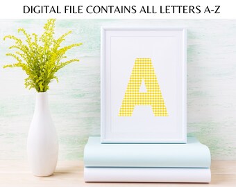 Printable Letter A-Z Art, All Letters of the Alphabet Included, Digital ...
