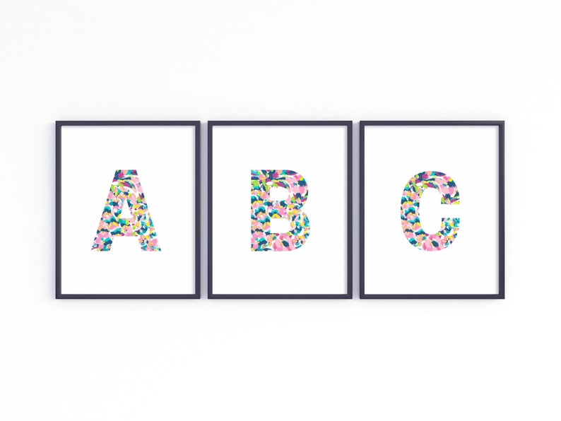 Lilly P Inspired Printable A-Z Letter Art, All Letters of the Alphabet ...