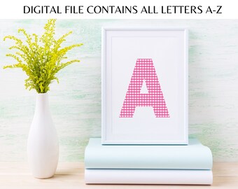 Printable Letter A-Z Art, All Letters of the Alphabet Included, Digital ...