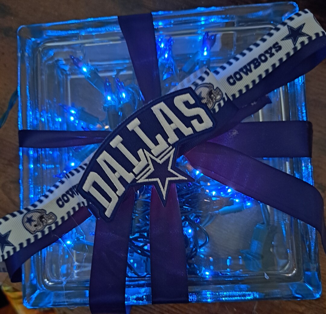 Dallas Cowboys Light up Glass Block - Etsy