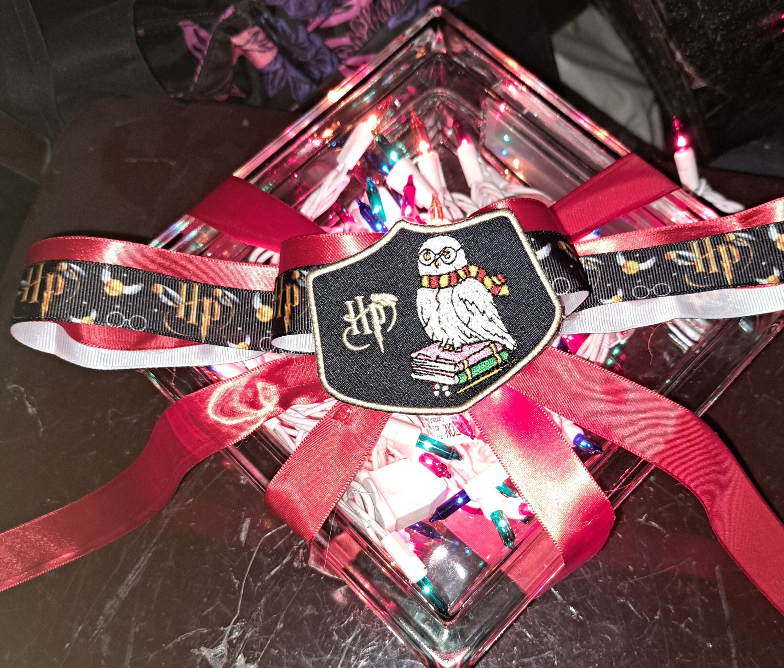 Harry Potter Hedwig Light up Glass Block - Etsy