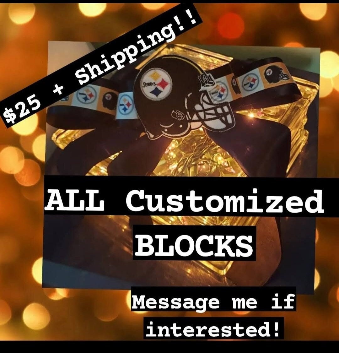 Customized Light up Glass Blocks - Etsy