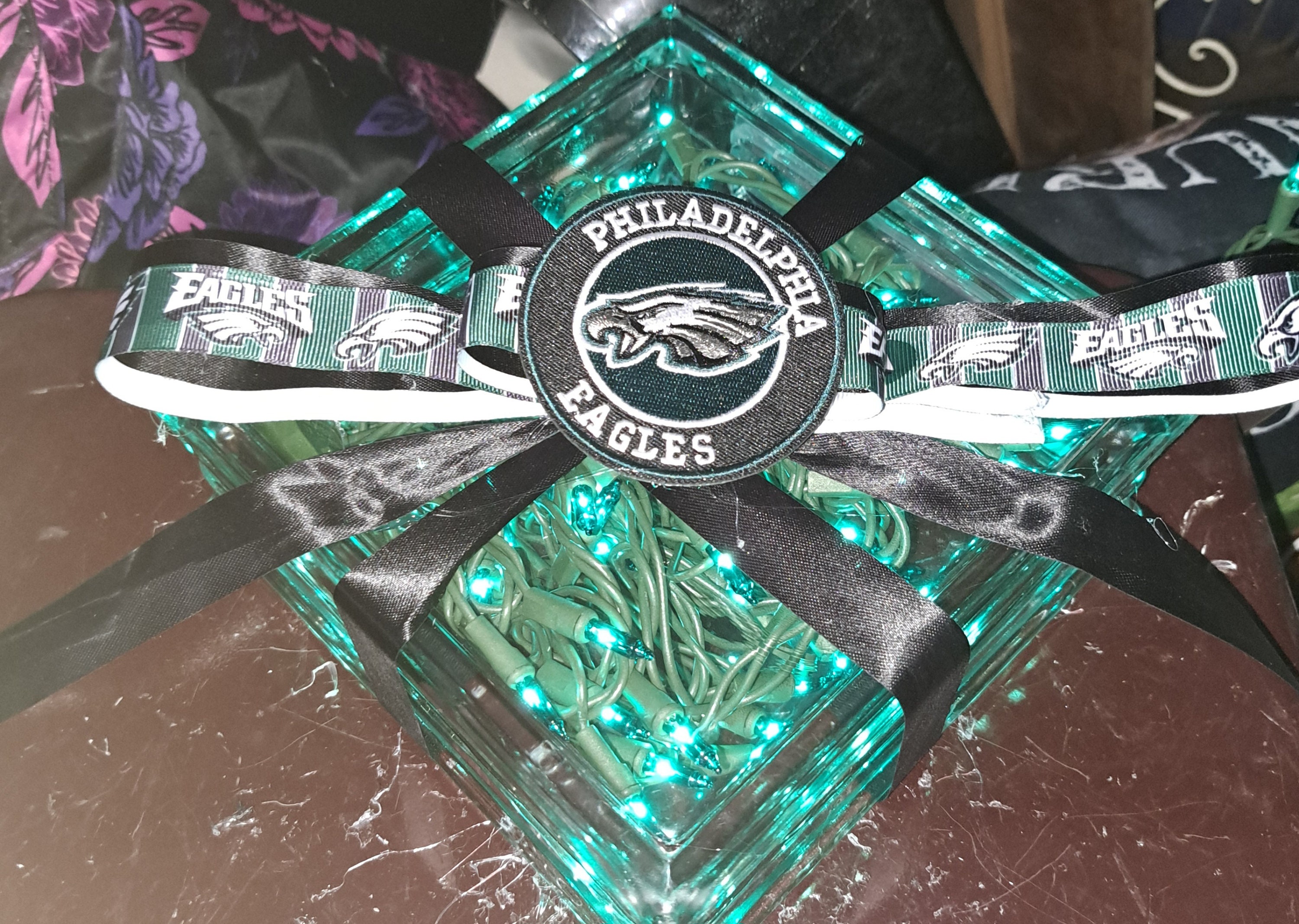 Philadelphia Eagles Light up Glass Block - Etsy