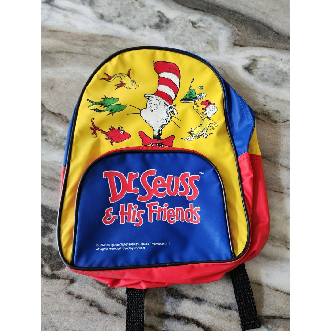Vintage 90s Dr. Seuss & His Friends Backpack 1997 Sandvik Chrildrens ...