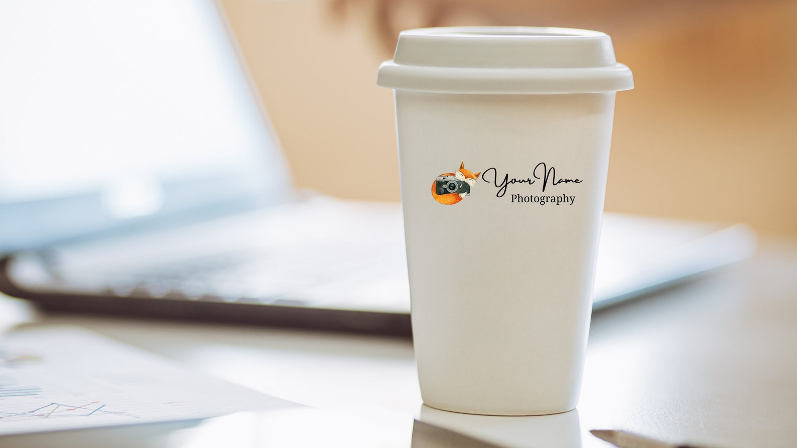 Premade Photography Logo, Male or Female Fox, Watermark, Logo Design ...