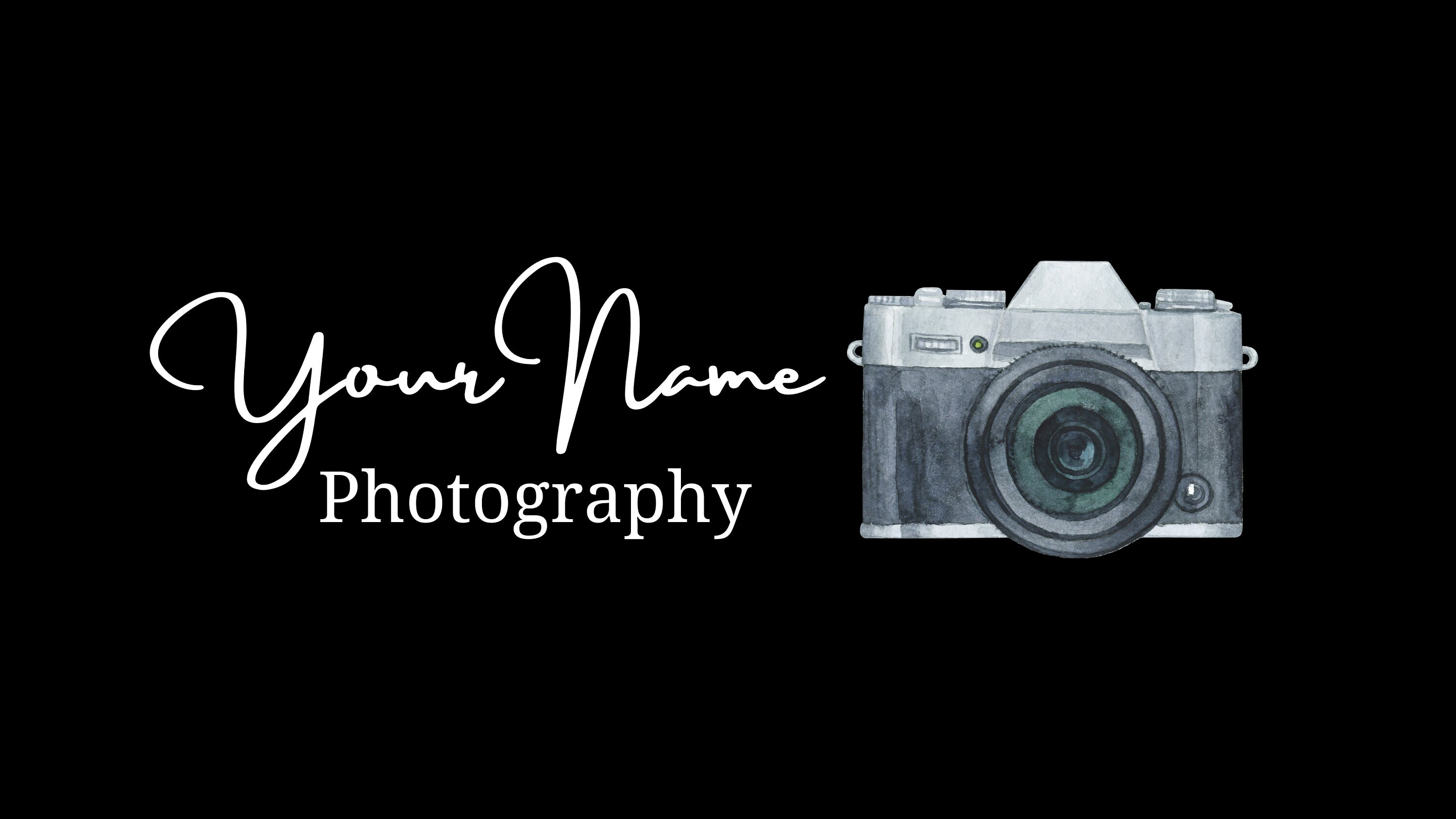 Silver and Black Mirrorless Camera Photography Logo - Etsy