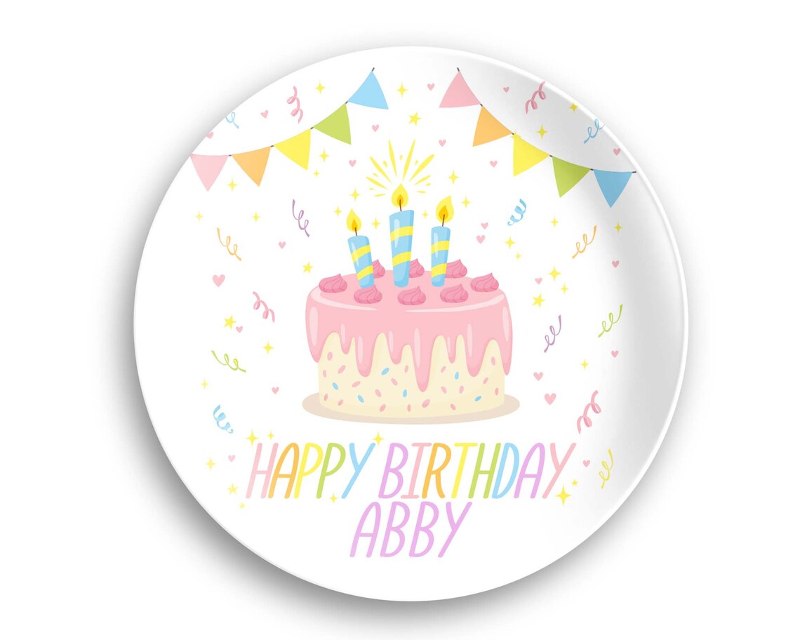 Personalized Birthday Platebirthday Cake Plate First Birthday Gift ...