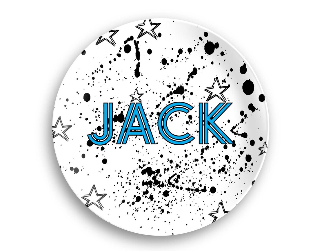 Personalized Splatter Star Custom Name Plate Kids - Etsy
