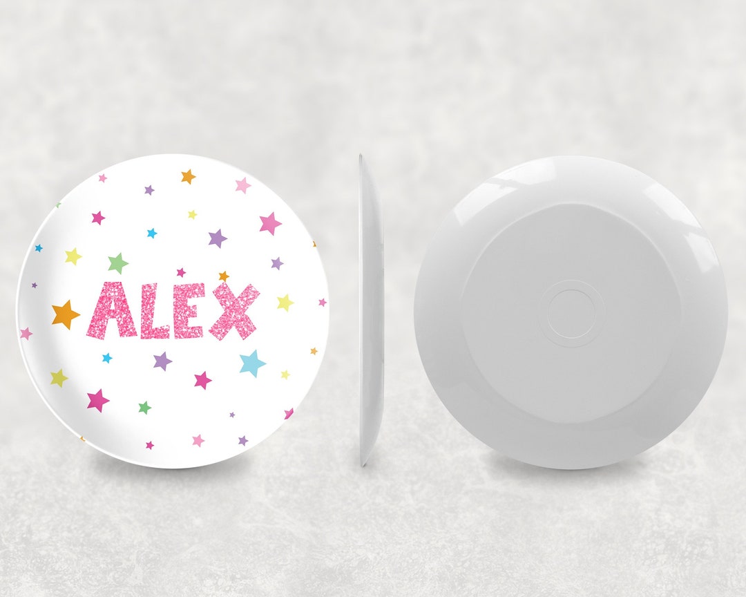 Personalized Sparkle Star Plate Custom Name Plate Kids - Etsy