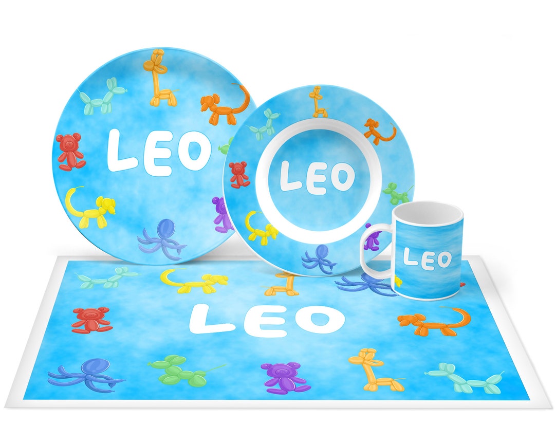 Personalized Balloon Animal Plate Custom Name Plate Kids - Etsy
