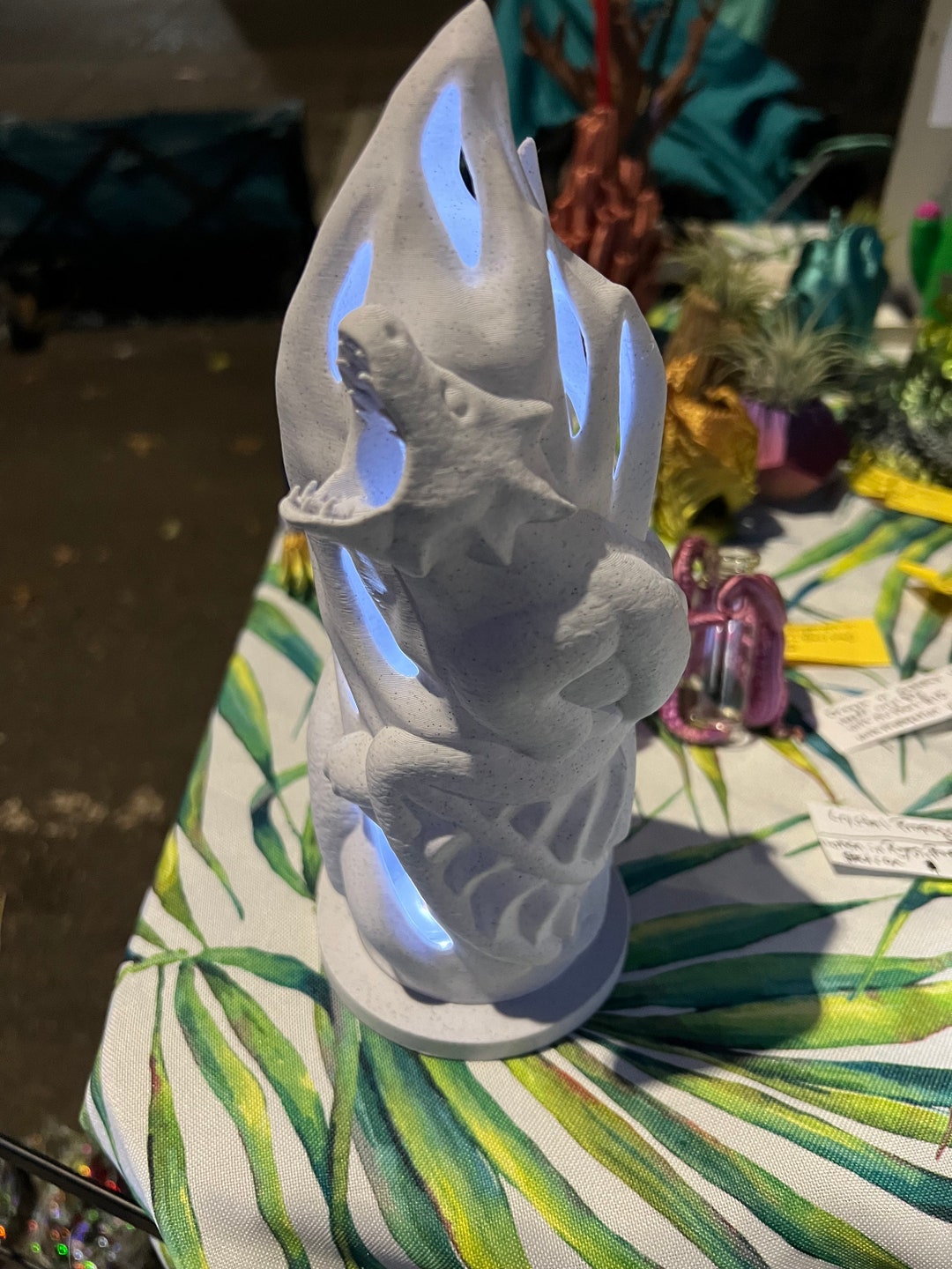 Illuminating Dragon Tower Lamp - Etsy