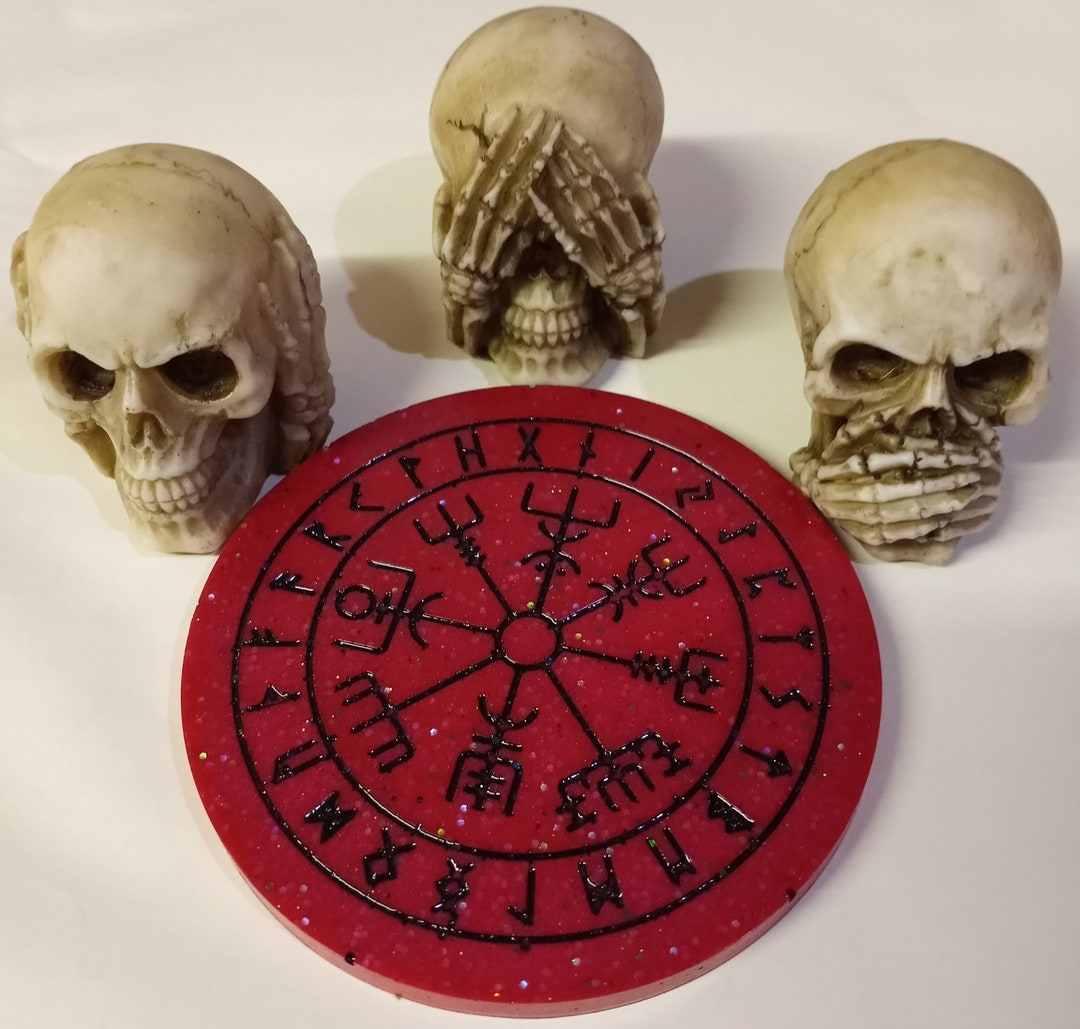 Viking Compass Coaster/altar Sets - Etsy