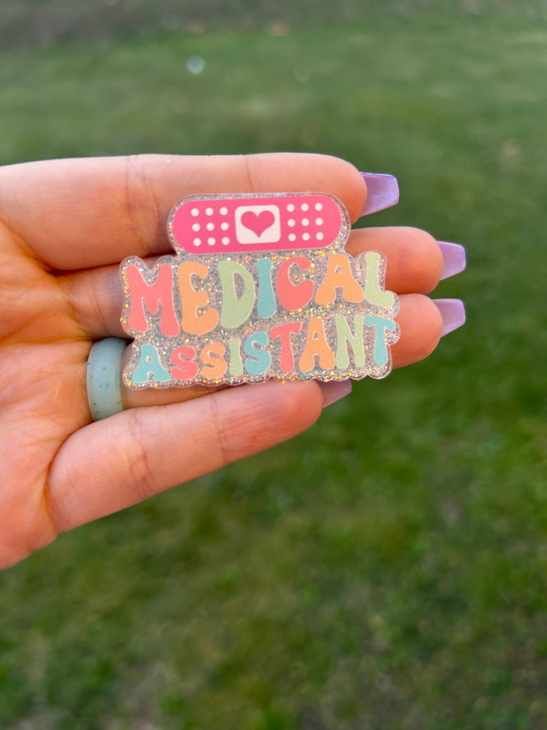 Medical Assistant Badge Reel Badge Holder Acrylic Badge Reel Medical ...