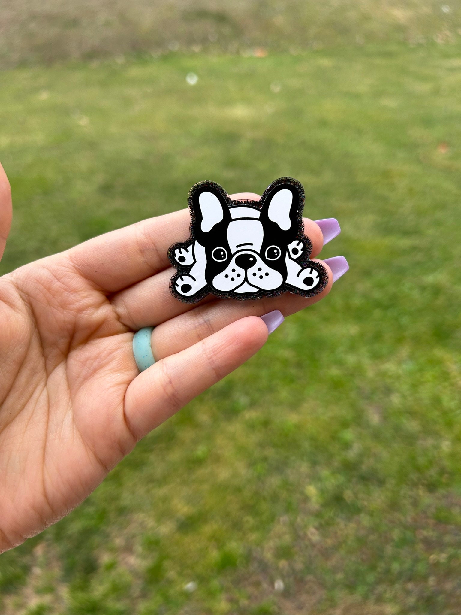 French Bulldog Badge Reel Cute Badge Reel Badge Reels for Medical Staff ...