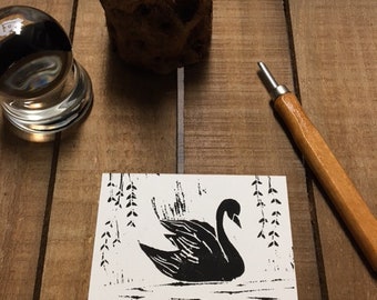 Swan Print Block - Etsy