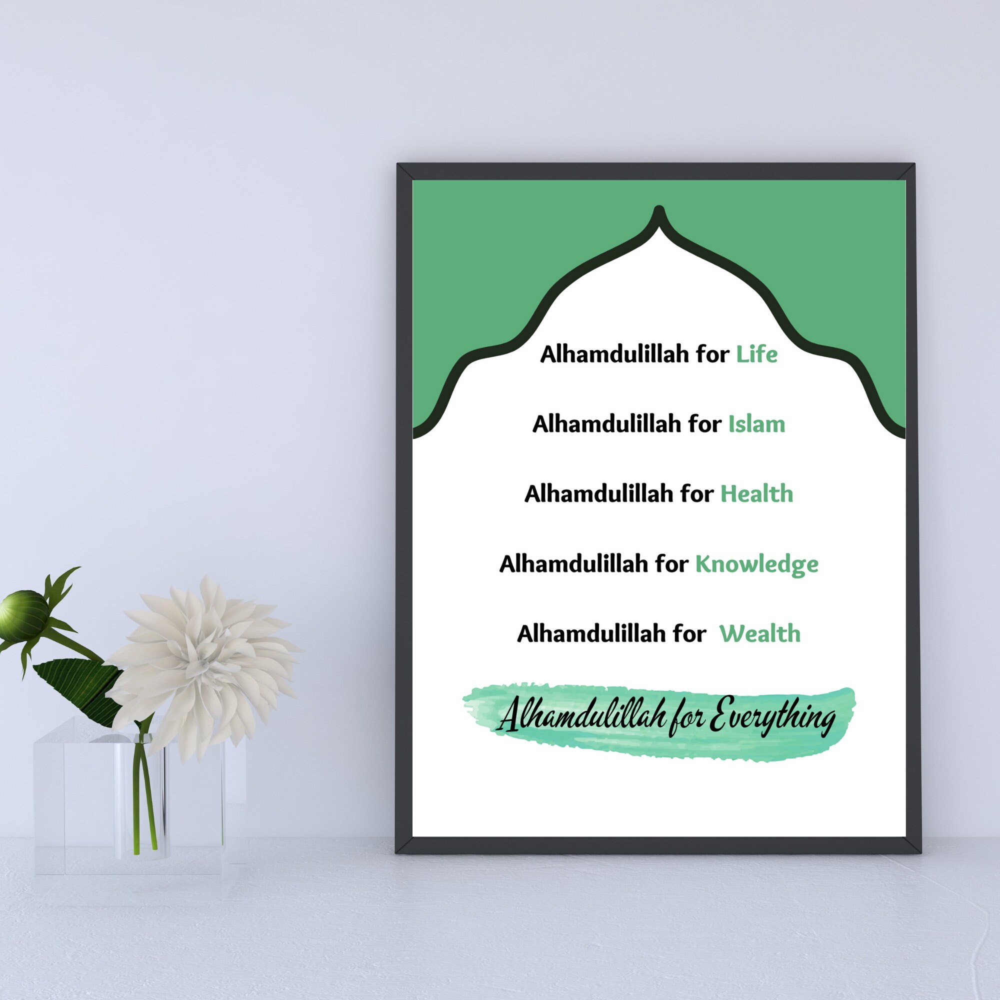 Alhamdulillah Wall Art Islamic Printable Wall Art Muslim - Etsy