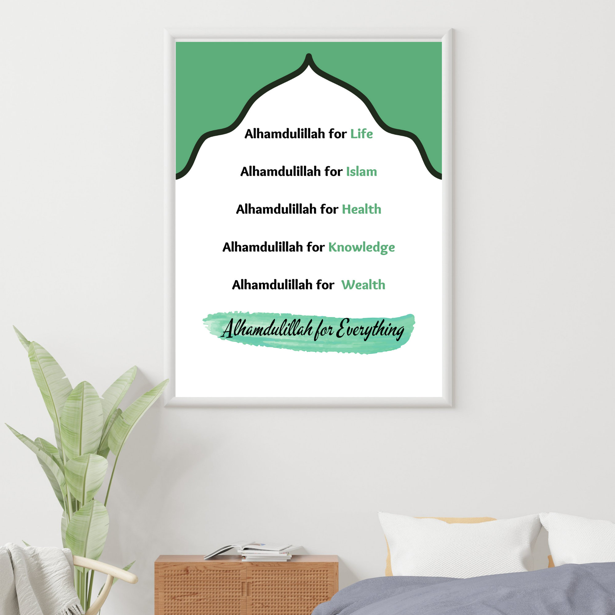 Alhamdulillah Wall Art Islamic Printable Wall Art Muslim - Etsy