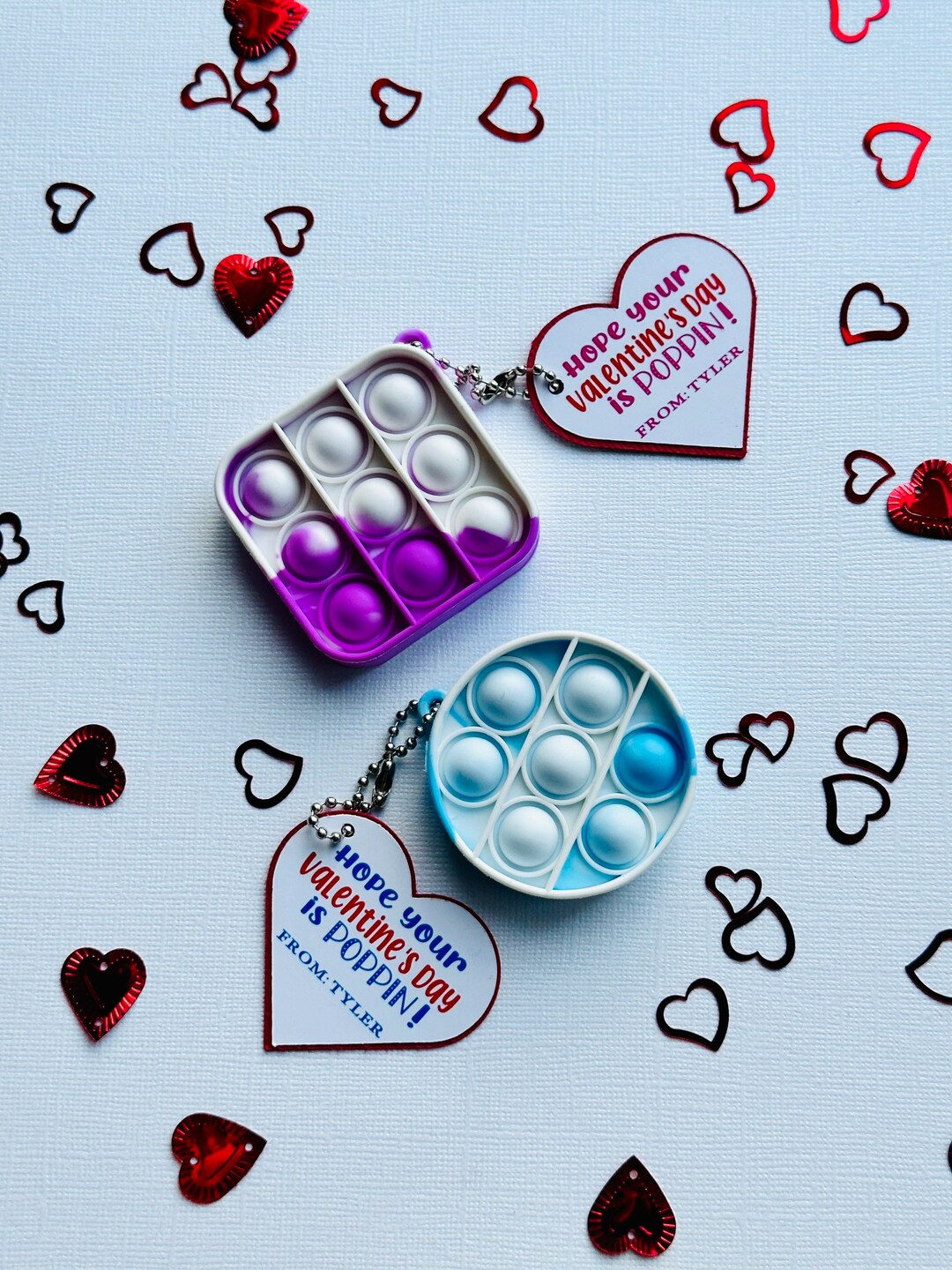 Valentines Pop It Favors, Class Valentines Day Gifts, Personalized, Pop ...