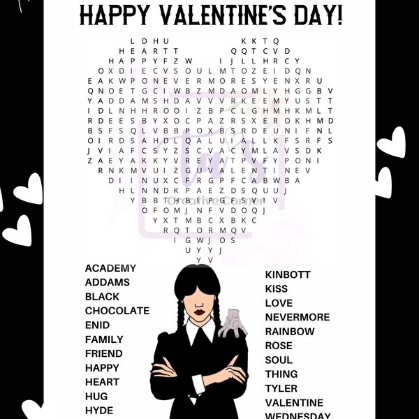 Wednesday Addams Valentine Cards - Etsy
