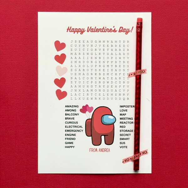 Among Us Valentine Card - Etsy