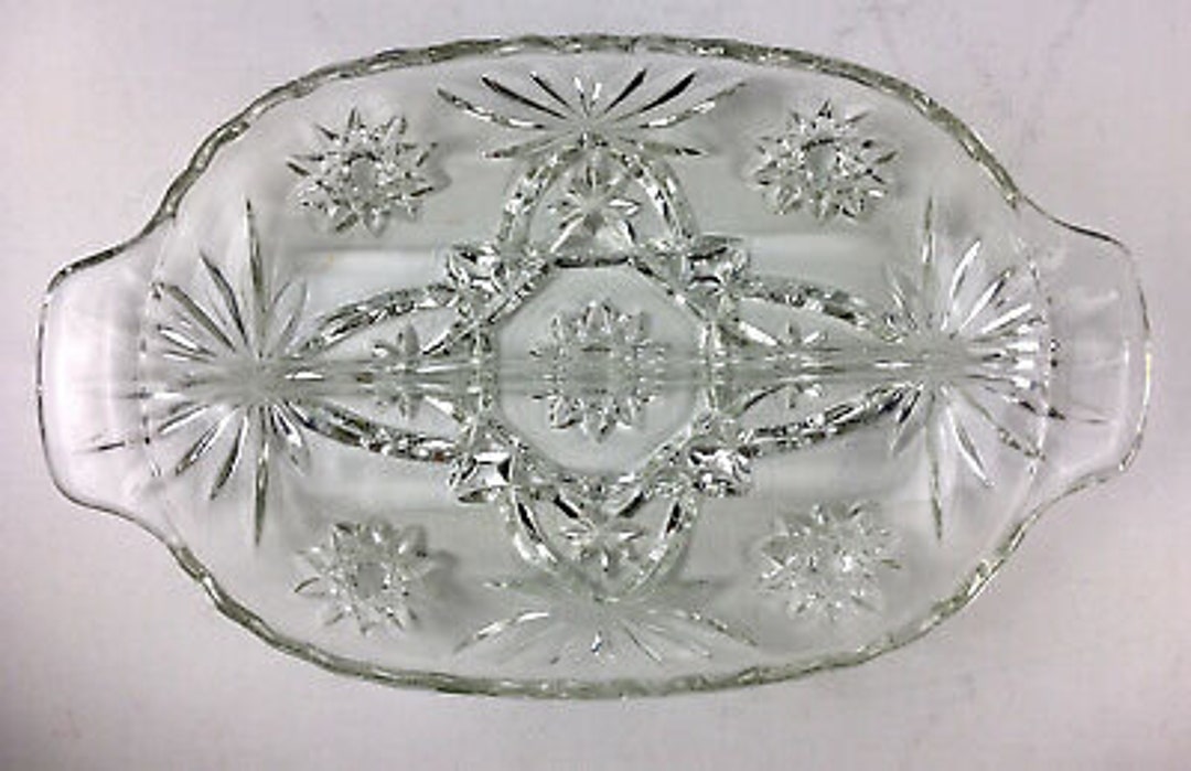 Anchor Hocking Vintage 1960's 10" Americana Star of David Relish Tray ...