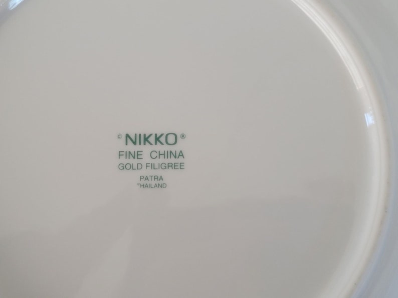 Nikko Fine China- Patra Thailand- Gold Filigree Angel Salad Plates- Set ...