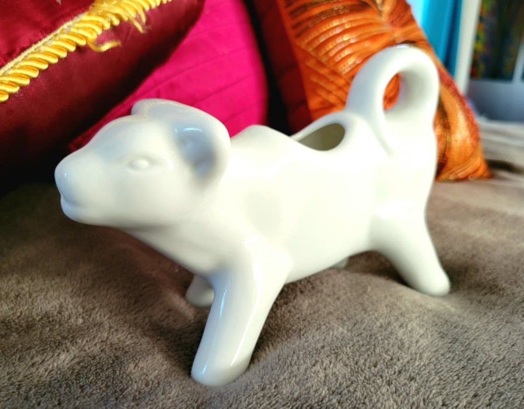 Danesco Vintage 1980's White Ceramic Cow Cream Pourer - Etsy