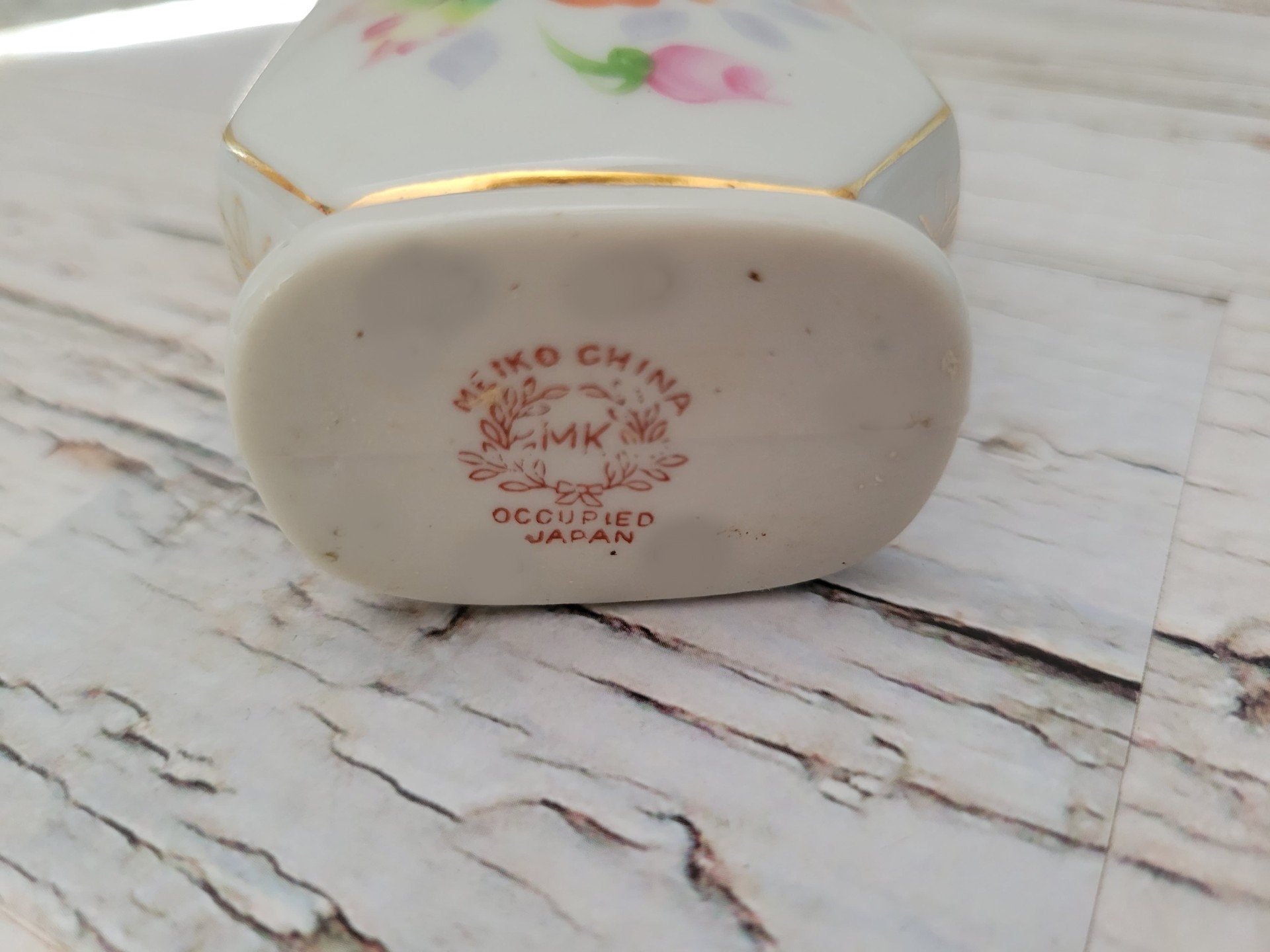 Meiko China Miniature Bud Vase: Floral Ceramic, Made in Occupied Japan ...