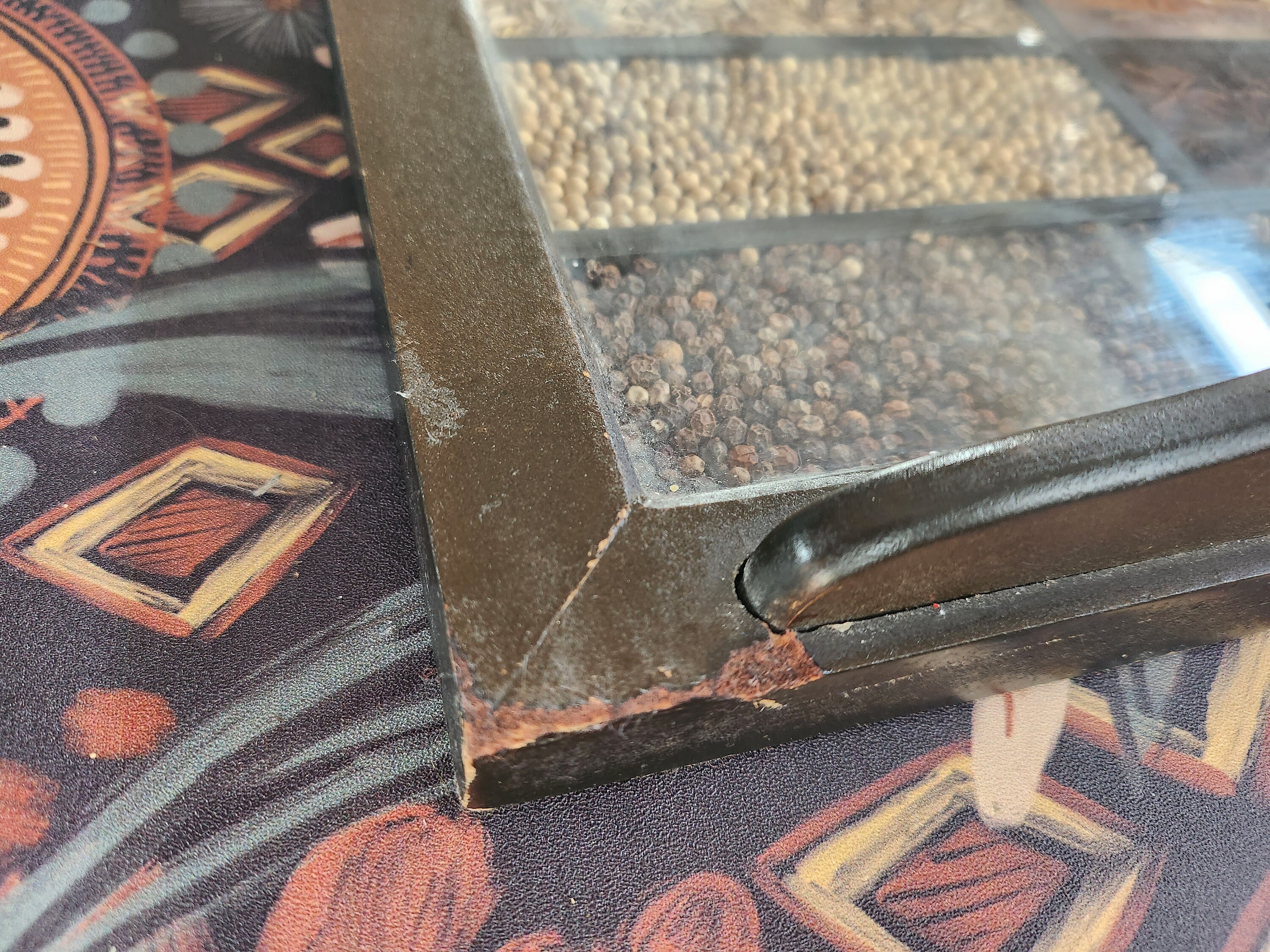 RARE- Vintage 1970's Wooden Shadow Box Tray With Real Spices - Etsy