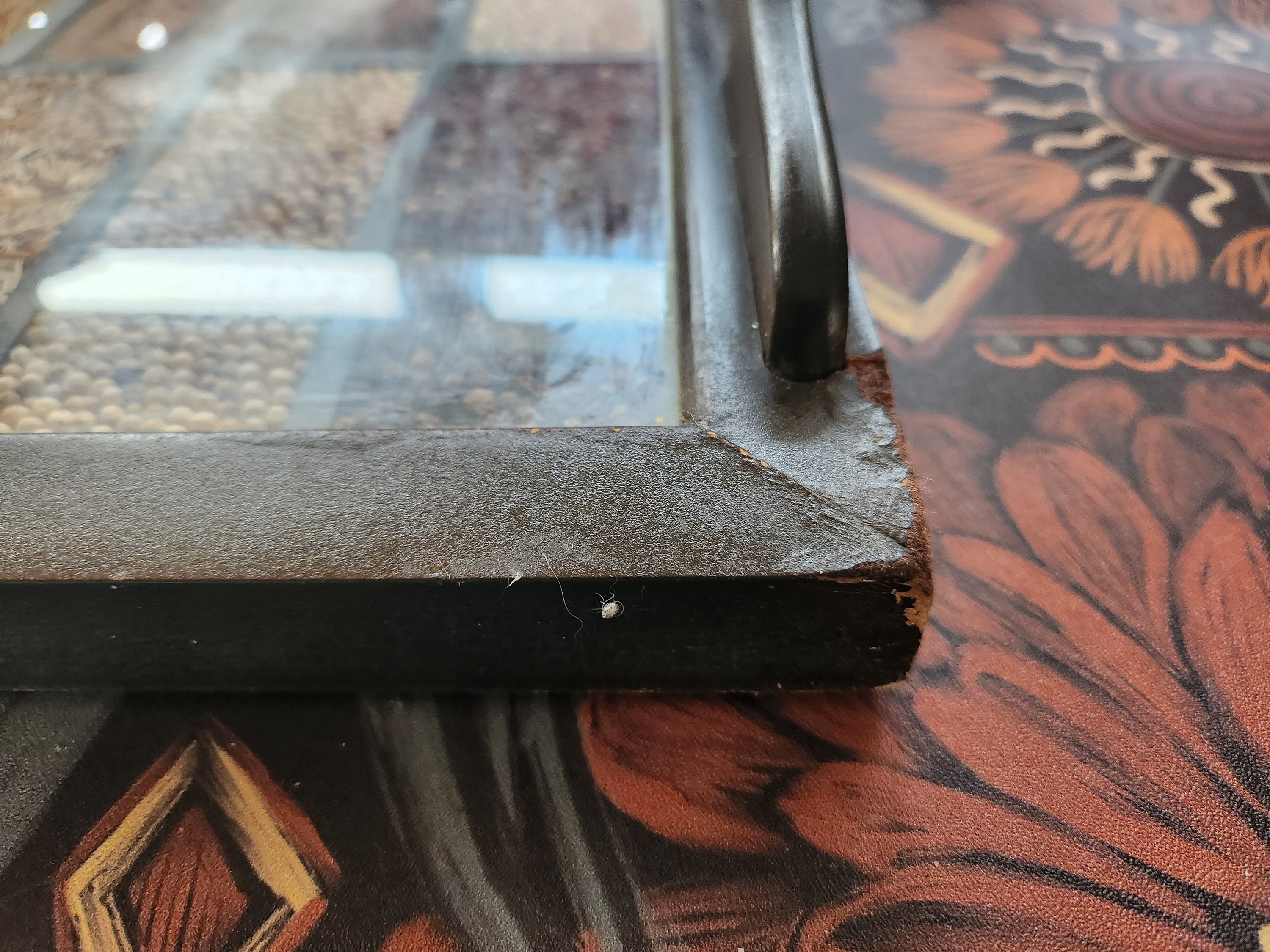 RARE- Vintage 1970's Wooden Shadow Box Tray With Real Spices - Etsy