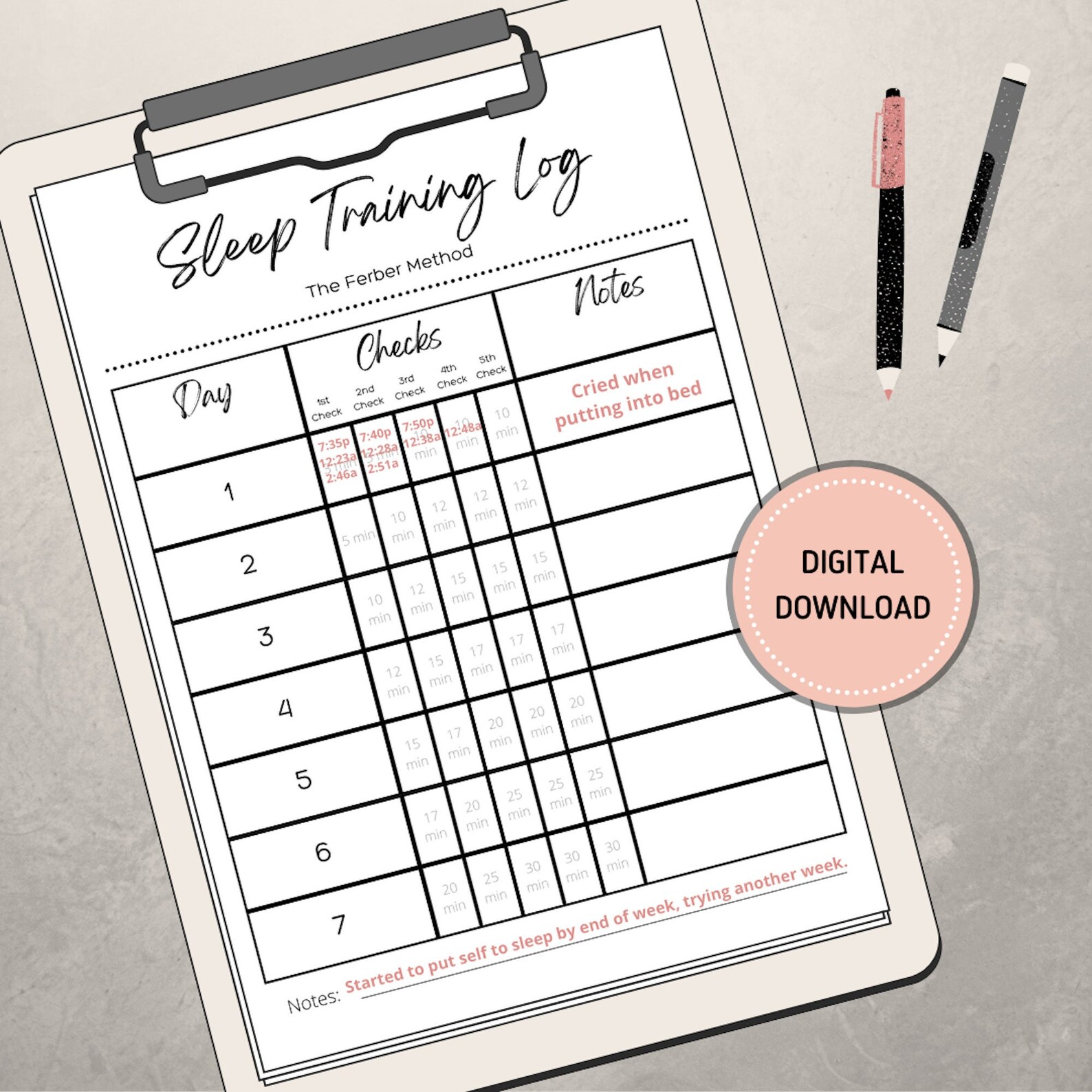 Sleep Training // Ferber Method Log // Baby Sleep Training // Infant ...