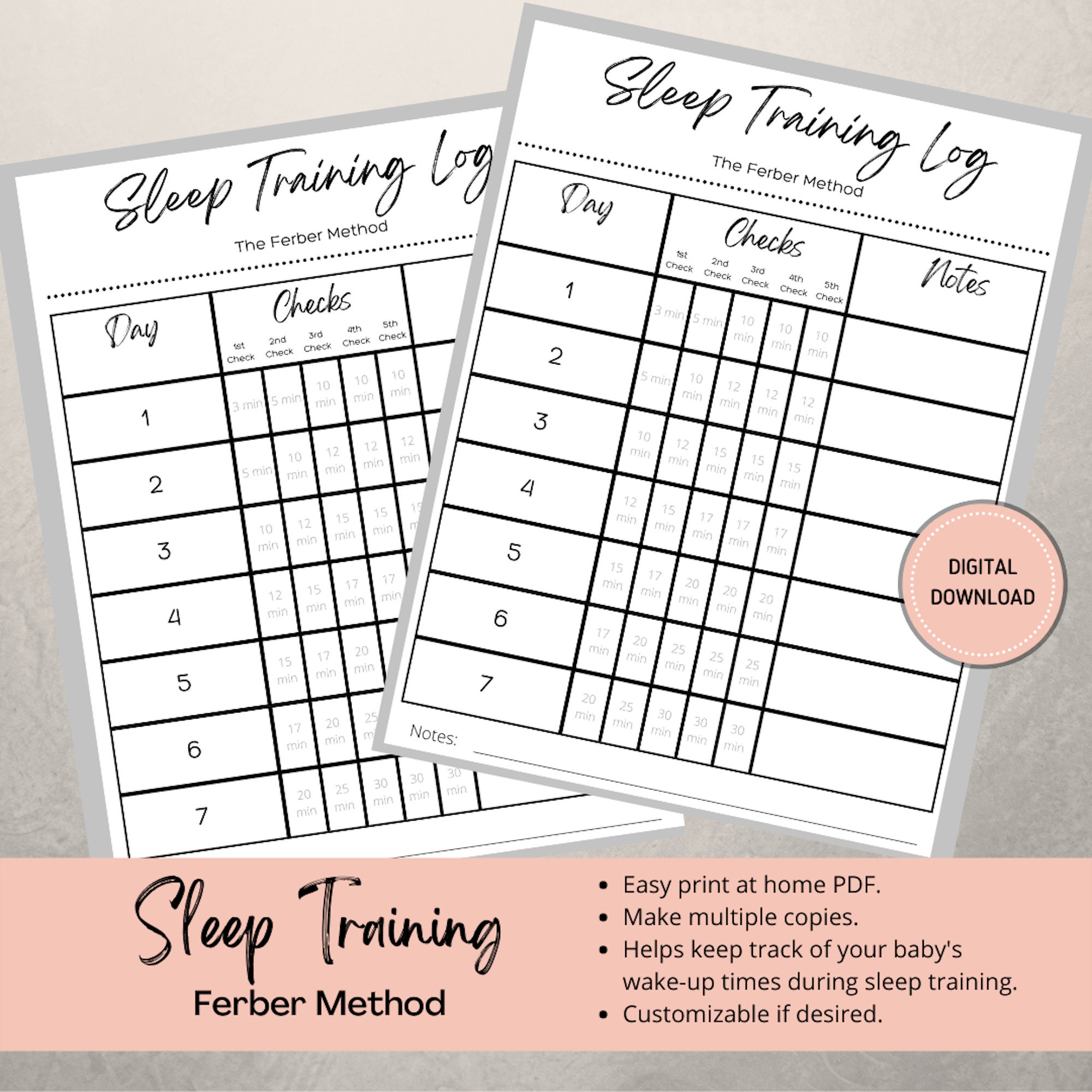 Sleep Training // Ferber Method Log // Baby Sleep Training // Infant ...