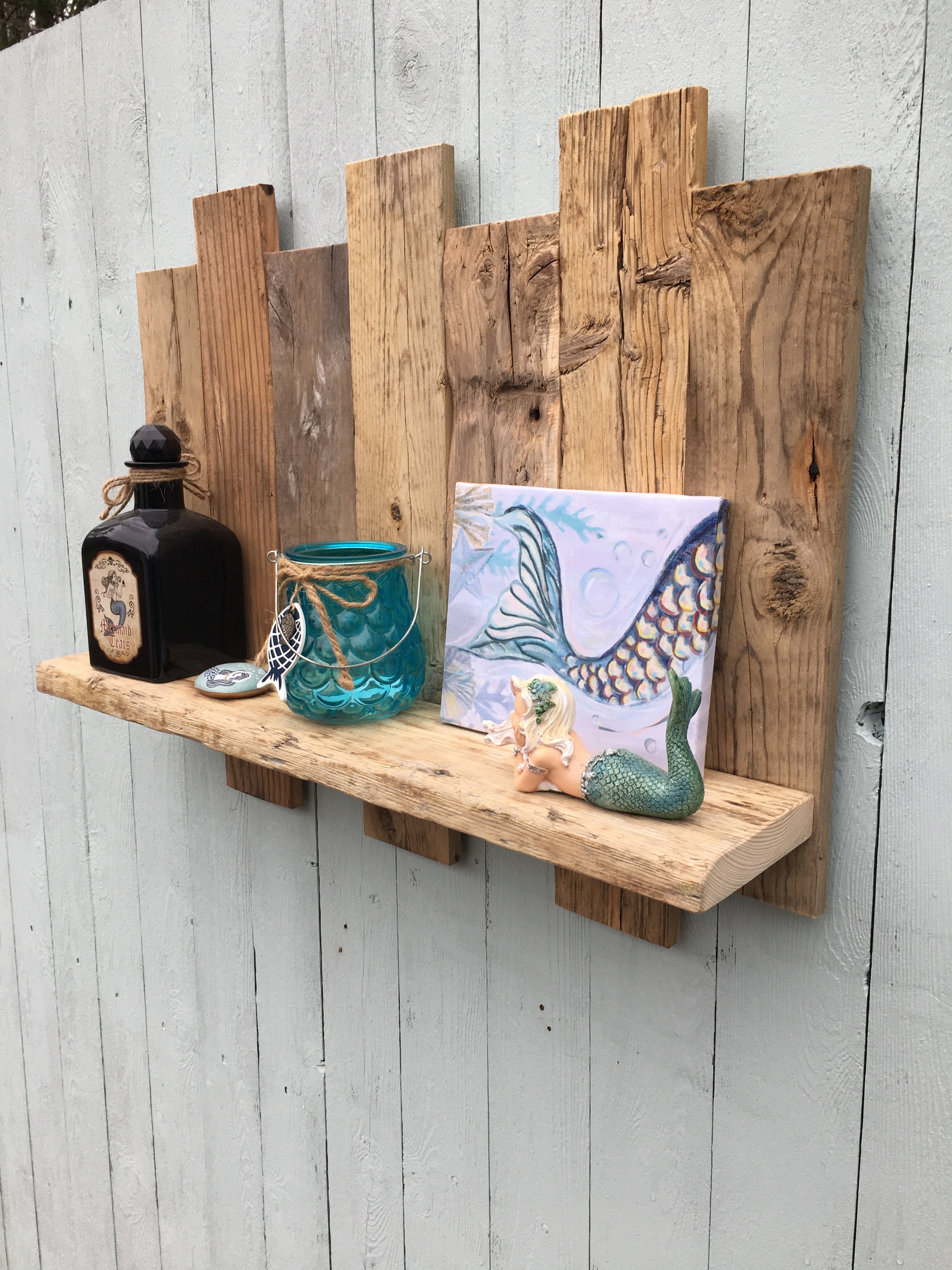 Driftwood Shelf Wall Décor 24 Wide X 18.5 High X - Etsy