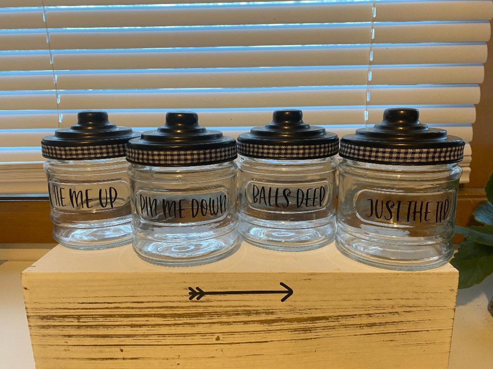 Custom Bathroom Jar Set Adult Humor - Etsy