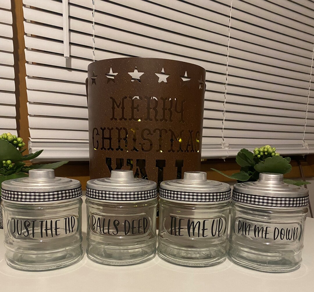Custom Bathroom Jar Set Adult Humor - Etsy