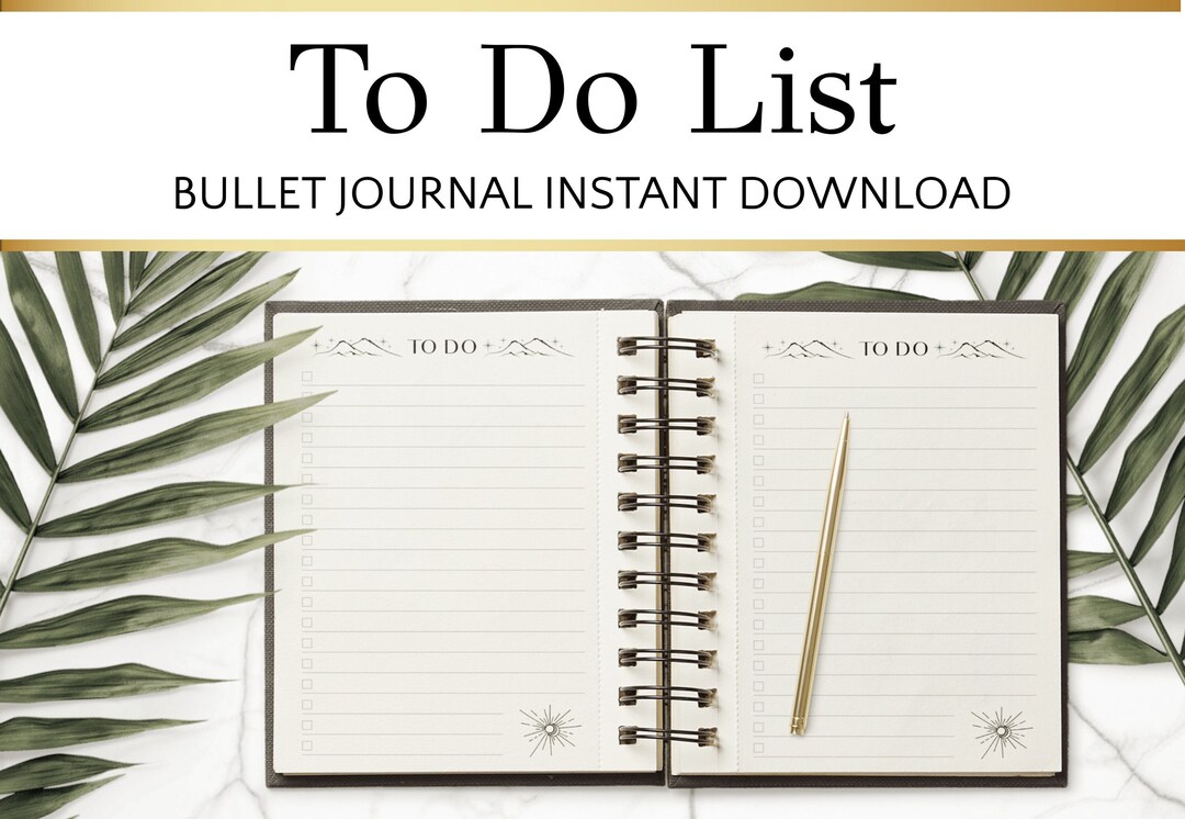To Do List / Bullet Journal Productivity Printable / Planner A5 ...