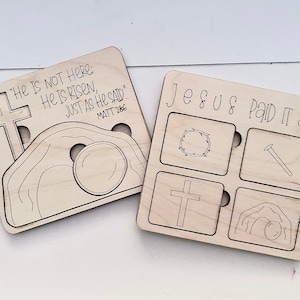 He is Risen/ Jesus Paid It All Puzzle Bundle- Easter Laser SVG - Etsy
