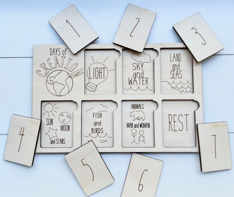 Days of Creation Puzzle - Laser SVG - Etsy