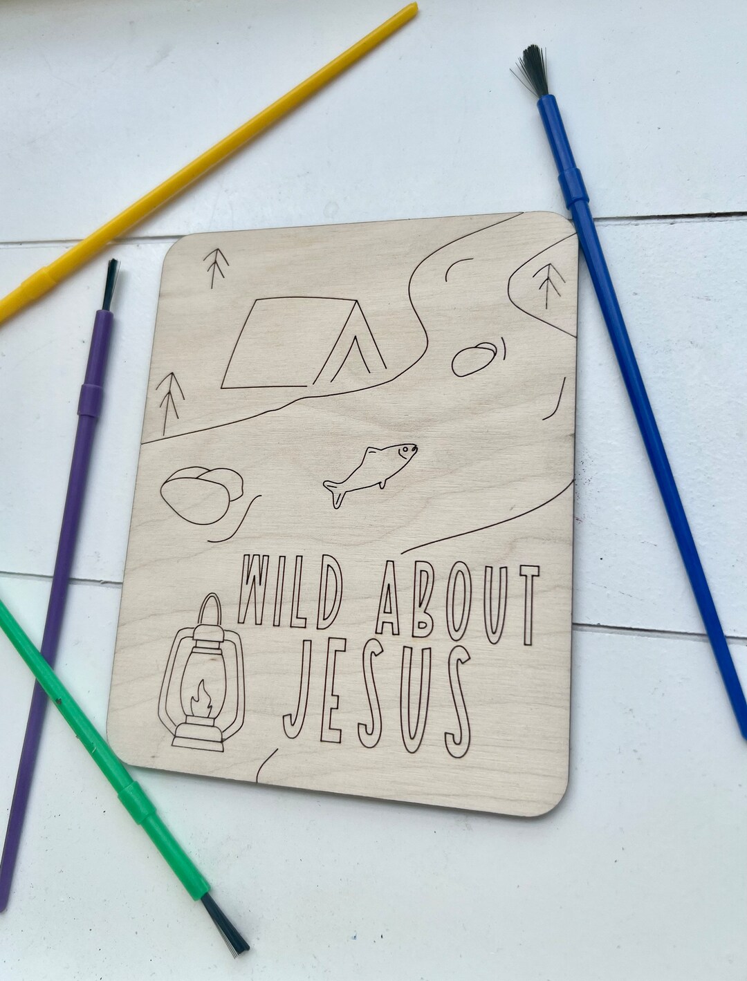Wild About Jesus Paint Activity- Laser SVG - Etsy