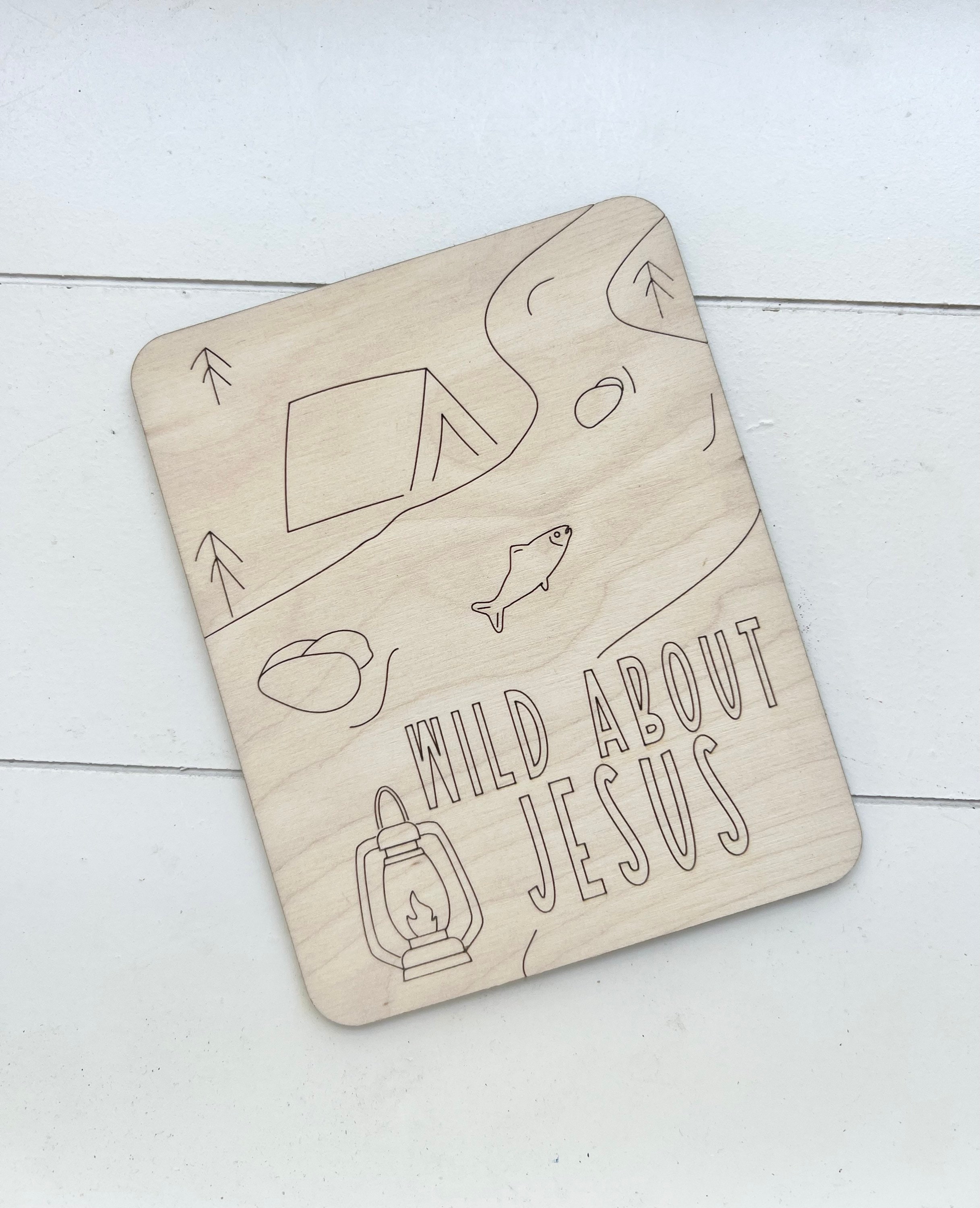 Wild About Jesus Paint Activity- Laser SVG - Etsy