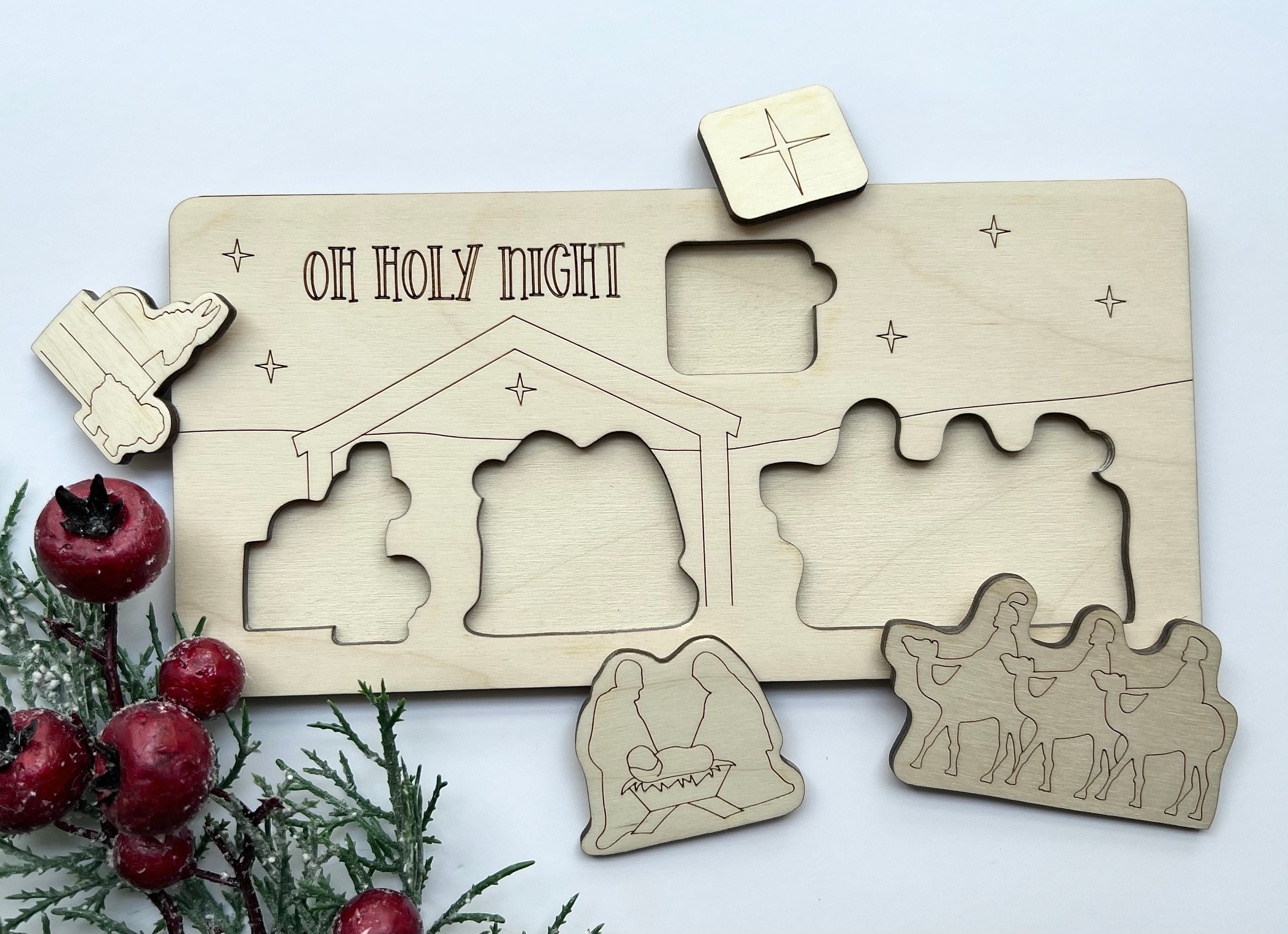 Nativity Puzzle Laser SVG - Etsy