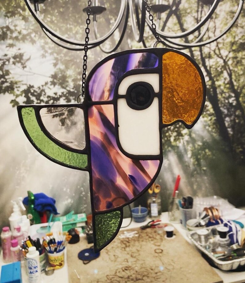 Parrot Stained Glass Pattern - Etsy
