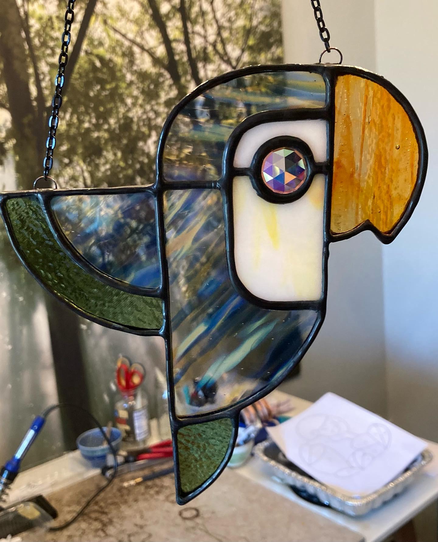 Parrot Stained Glass Pattern - Etsy