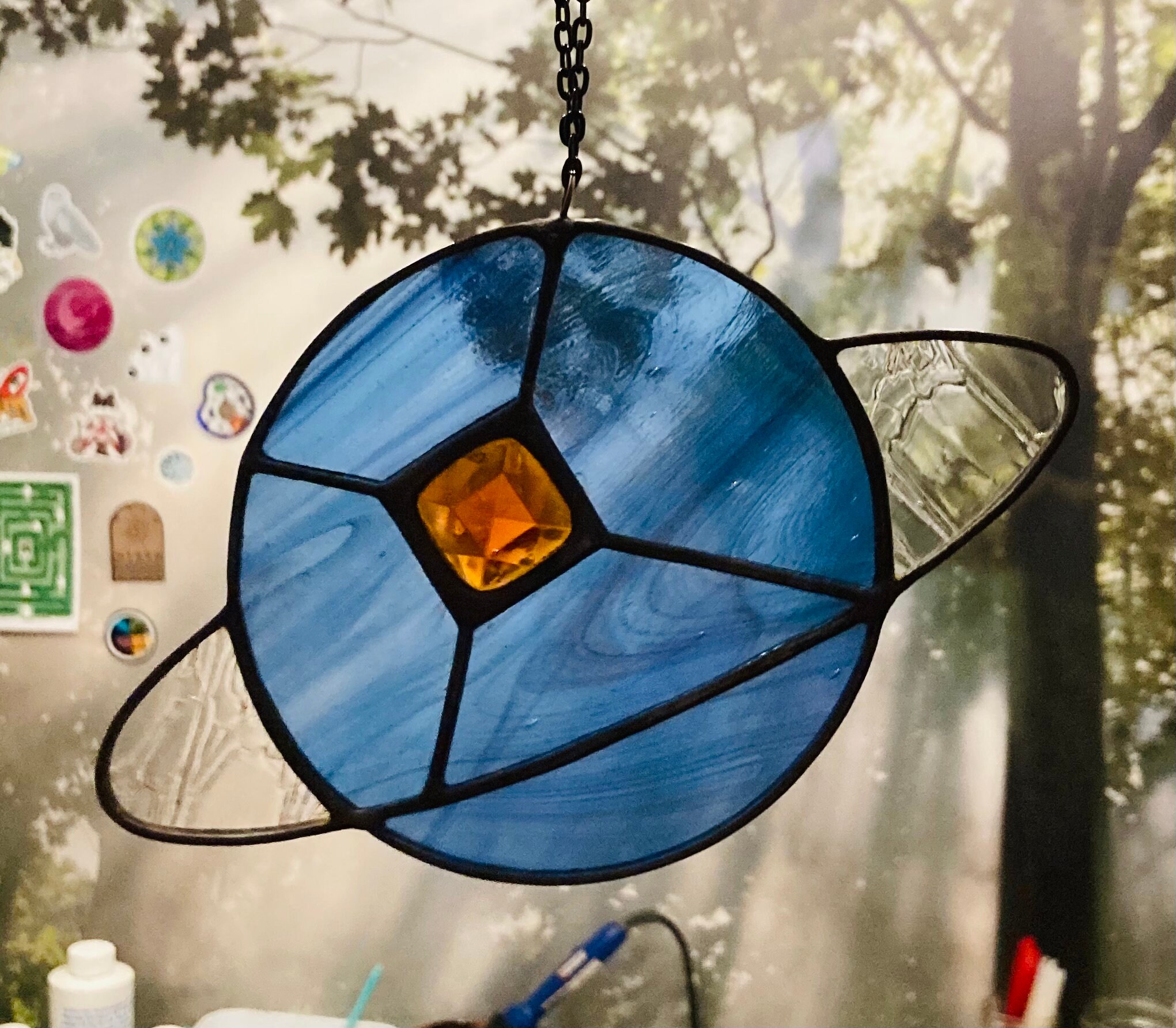 Planet Stained Glass Pattern - Etsy