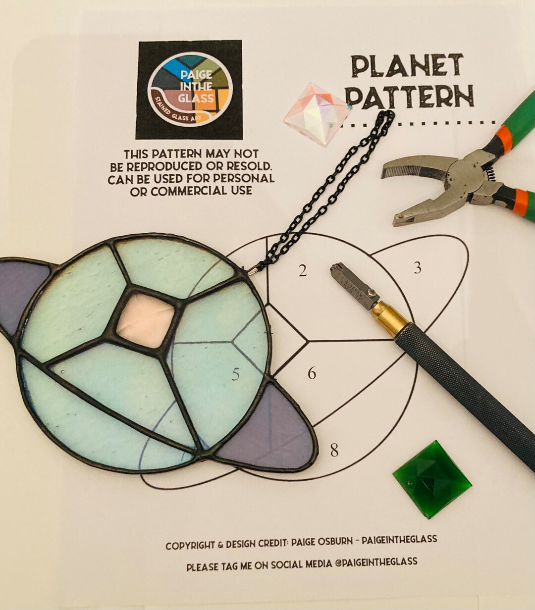 Planet Stained Glass Pattern - Etsy
