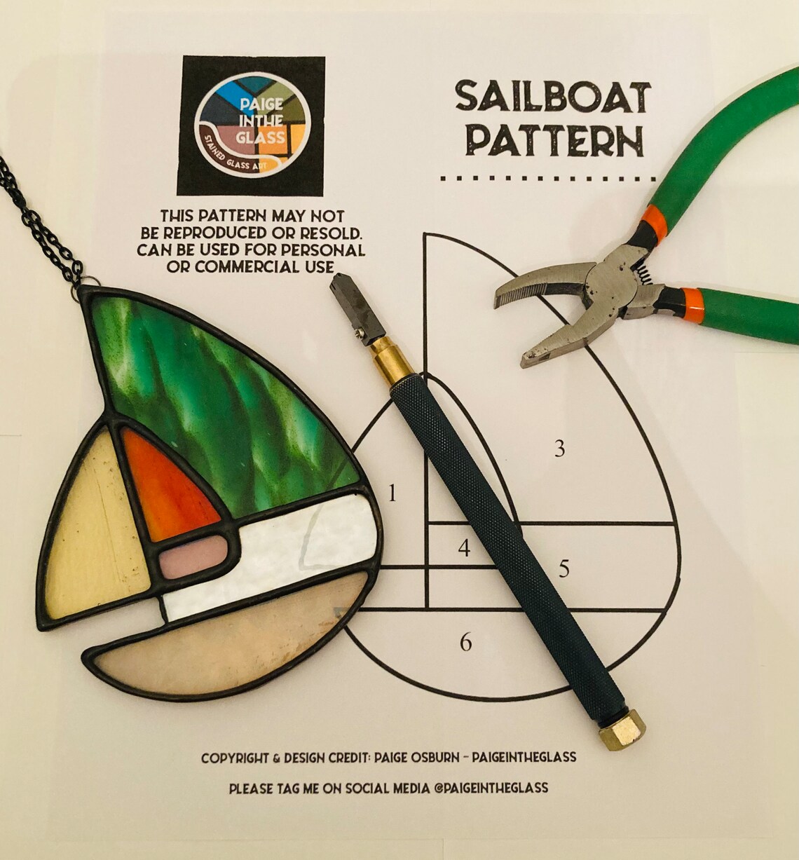 Sailboat Stained Glass Pattern - Etsy