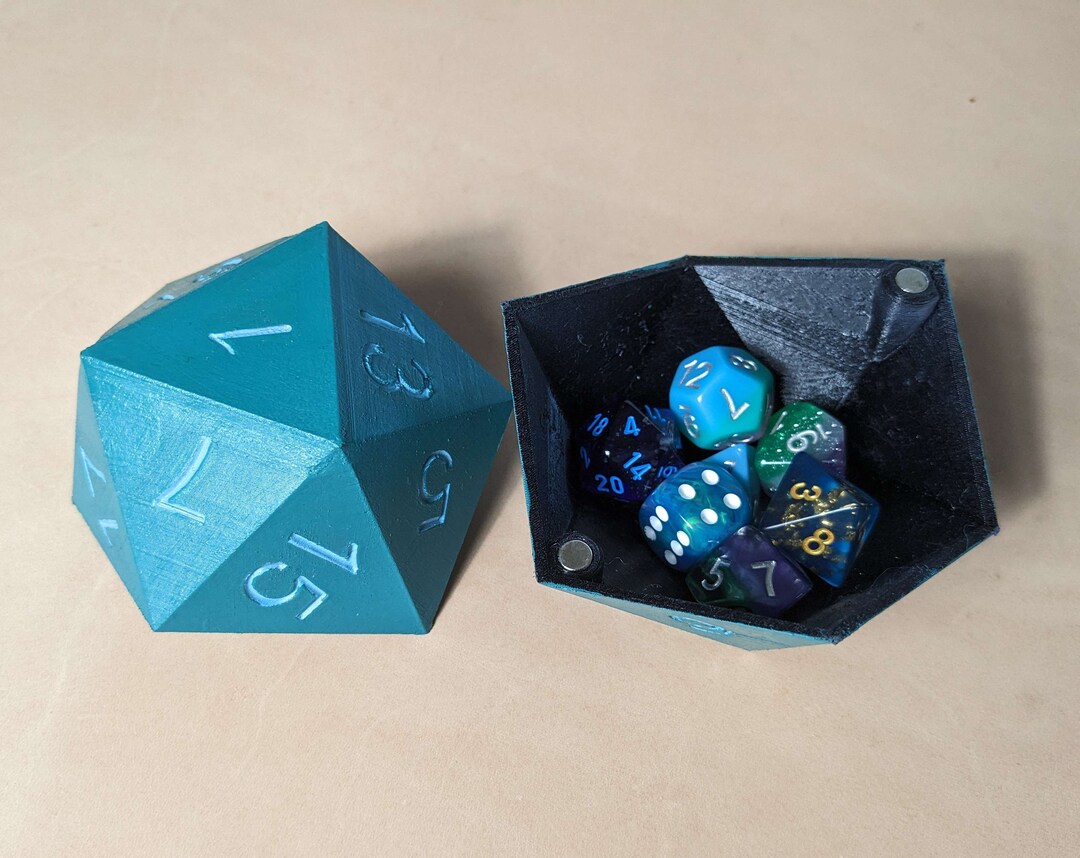 Hand Painted, 3D Printed, Magnetic Dice Box - Etsy