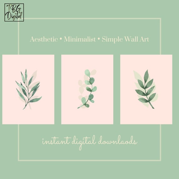 Wall Art Pink Botanical Print Printable Art | Etsy