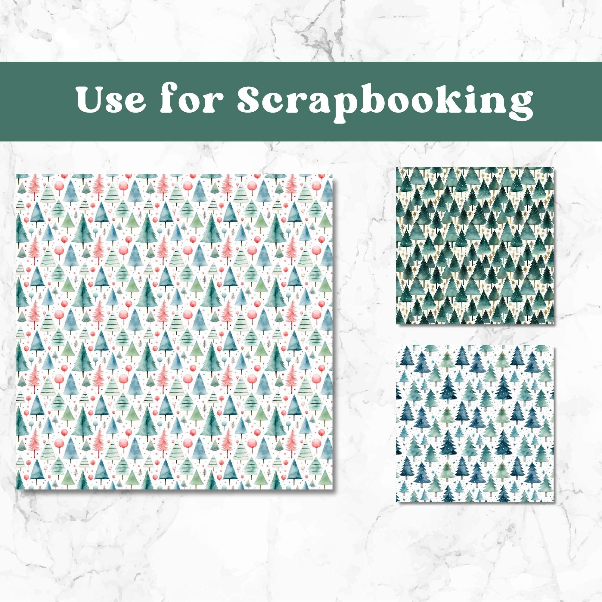 Evergreen Trees Digital Background Papers 12-inch 300 Dpi, Great for ...